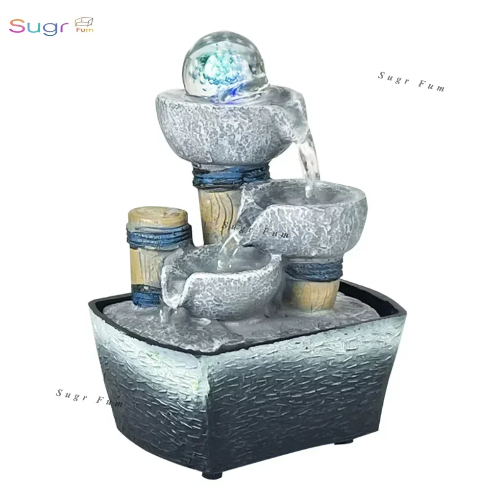Feng Shui Wheel Circulation Flowing Water Generates Wealth Ornament ...