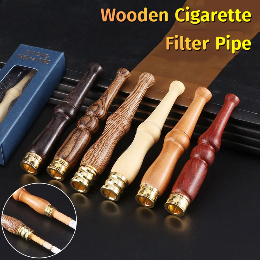 Pipas de fumar lavables, filtro recto de madera, soporte para ...