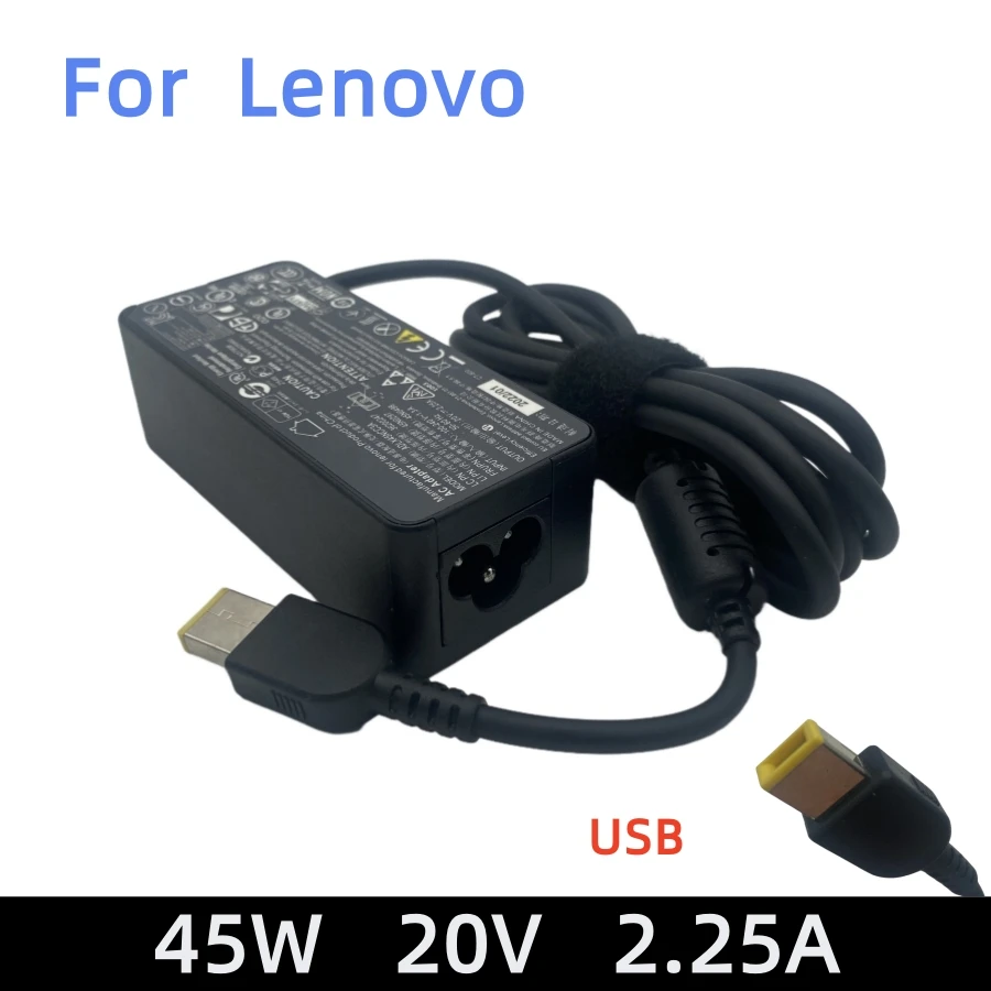 45W USB 20V 2.25A AC Adapter For Lenovo ThinkPad E540 E550 E560 W540 ...