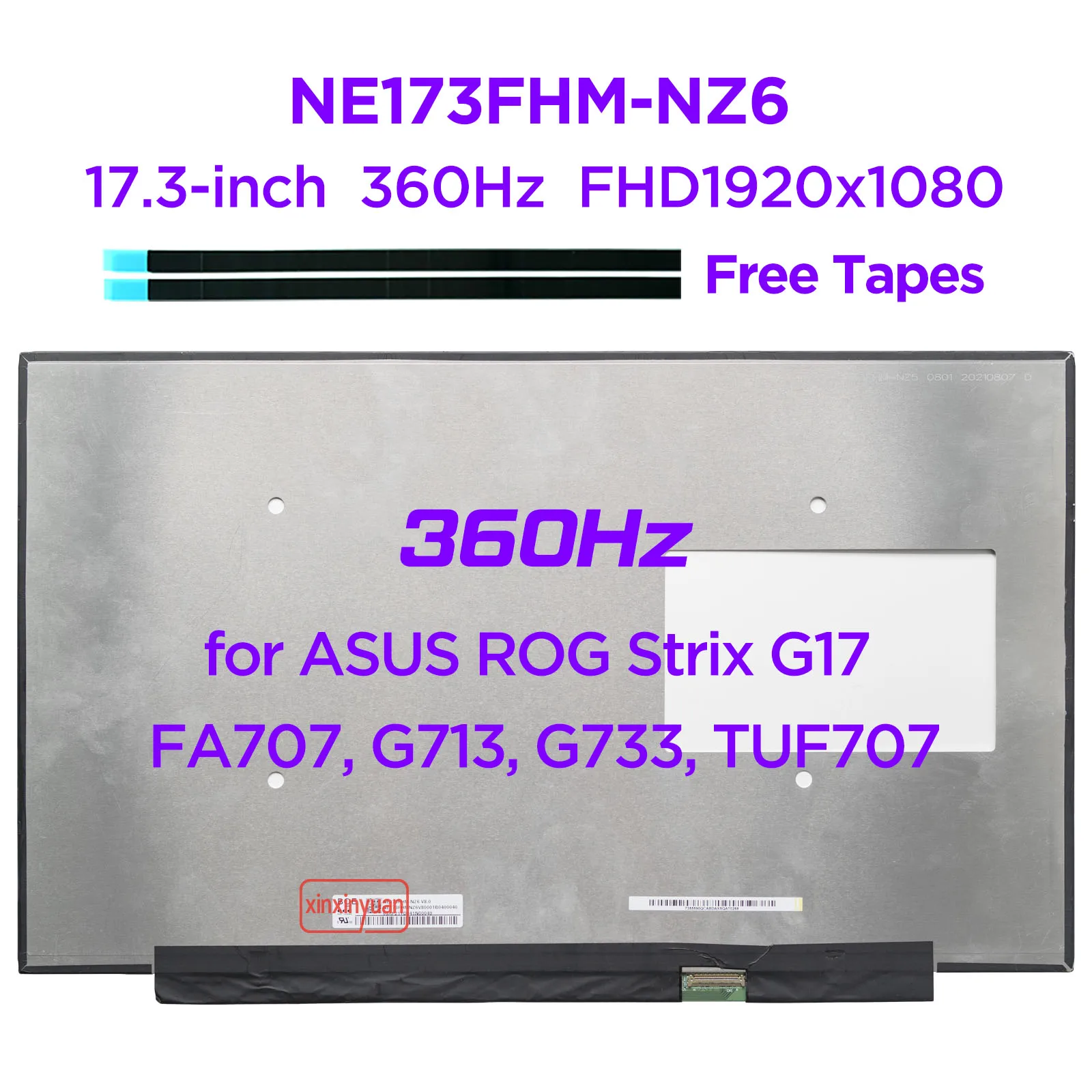 17-3-360Hz-Laptop-LCD-Screen-NE173FHM-NZ6-fit-B173HAN05-4-for-ASUS-G17 ...