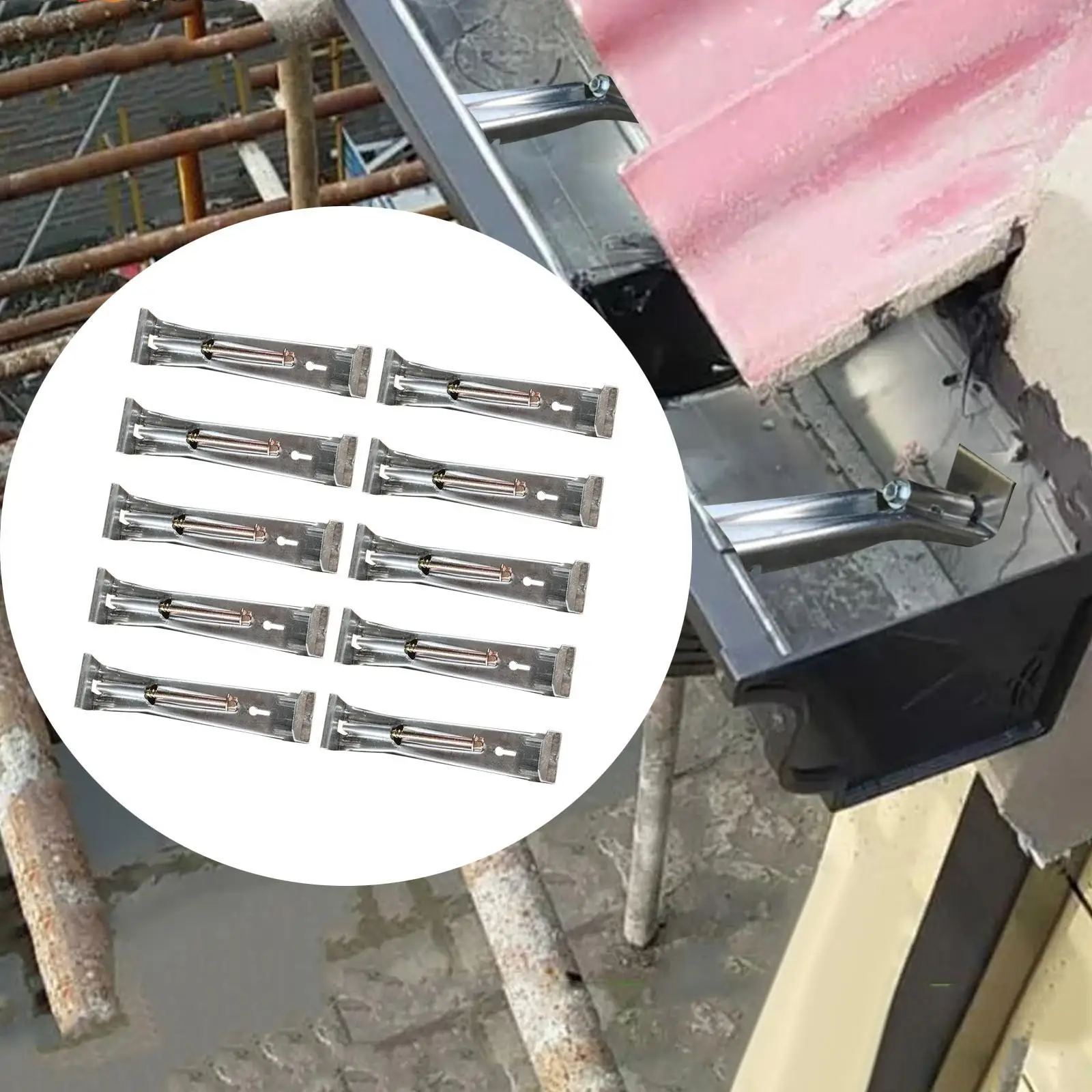 10Pcs Gutter Hangers 5 inch Easy Install Accessories Heavy Duty Metal ...