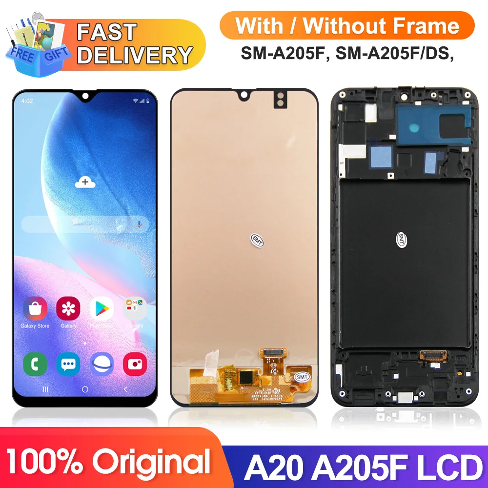 Super-AMOLED-A205-SM-A205F-A205FN-Display-Screen-With-Frame-Lcd-Display ...
