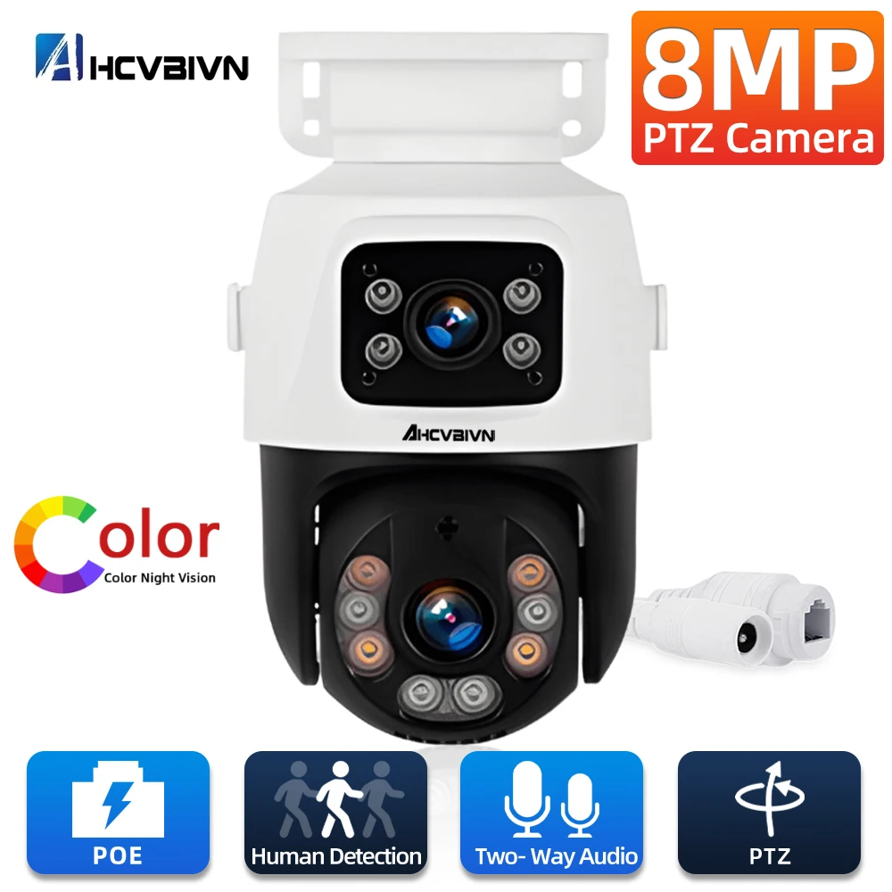 4K-8MP-PTZ-IP-Camera-POE-Dual-Lens-with-Dual-Screen-Human-Detect-Auto ...