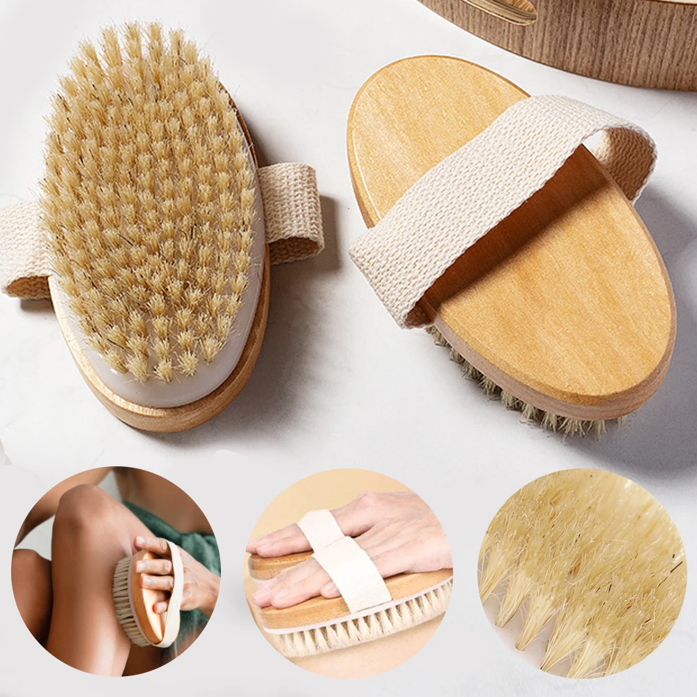 1PC-Body-Massage-Brush-Natural-Bristle-Skin-Exfoliating-Brush-Body ...