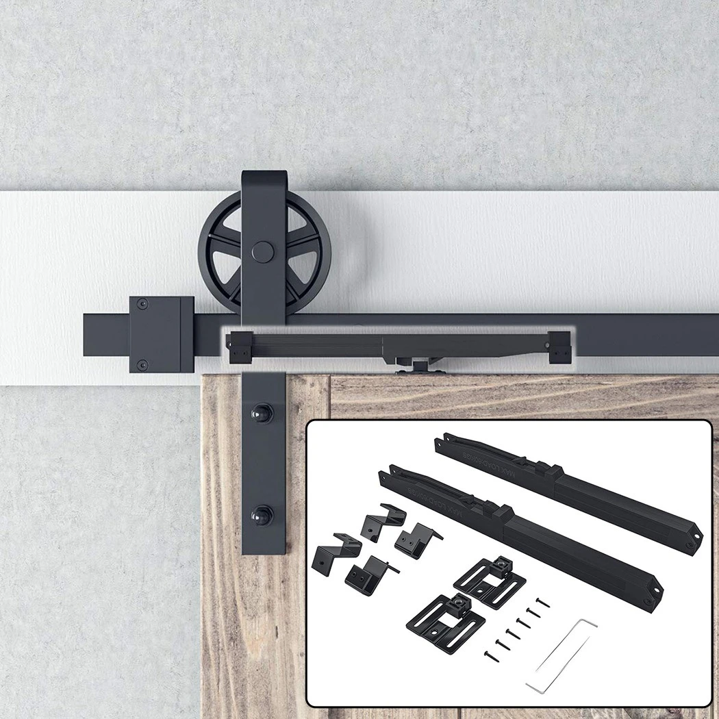 2x Barn Door Soft Close Mechanism Spring Buffer Slide Damper Hardware ...