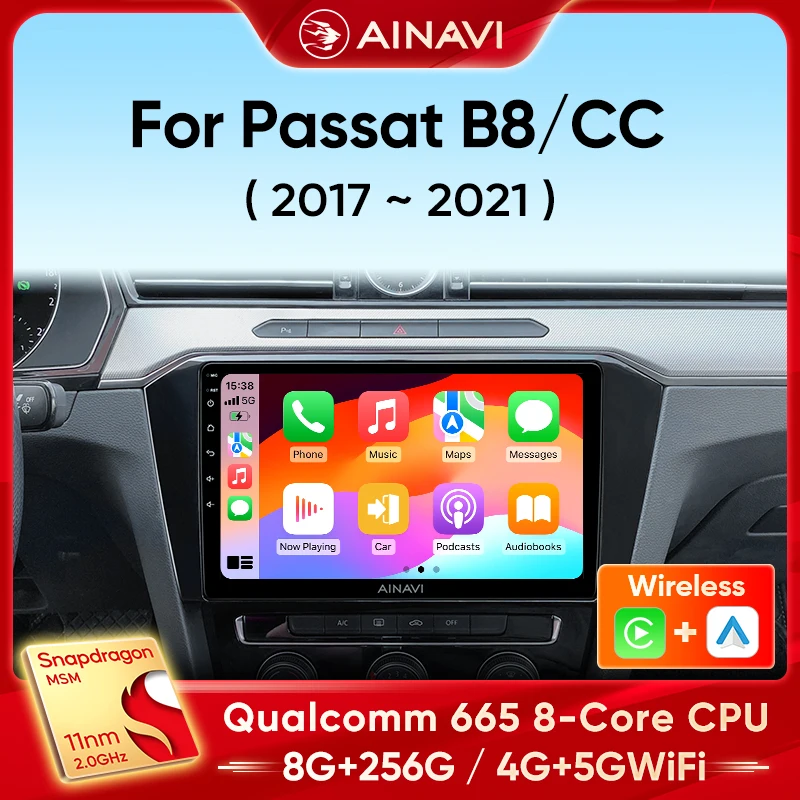 Ainavi-Car-radio-For-Volkswagen-VW-Passat-B8-CC-GTE-2017-2021-Carplay ...