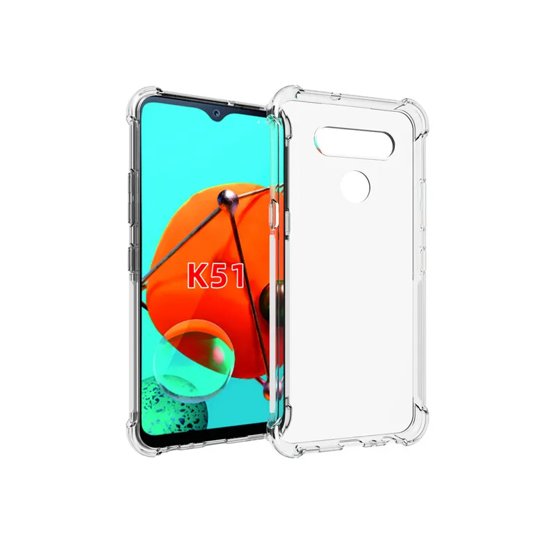 Para lg k51 caso do telefone móvel transparente all inclusive tpu ...
