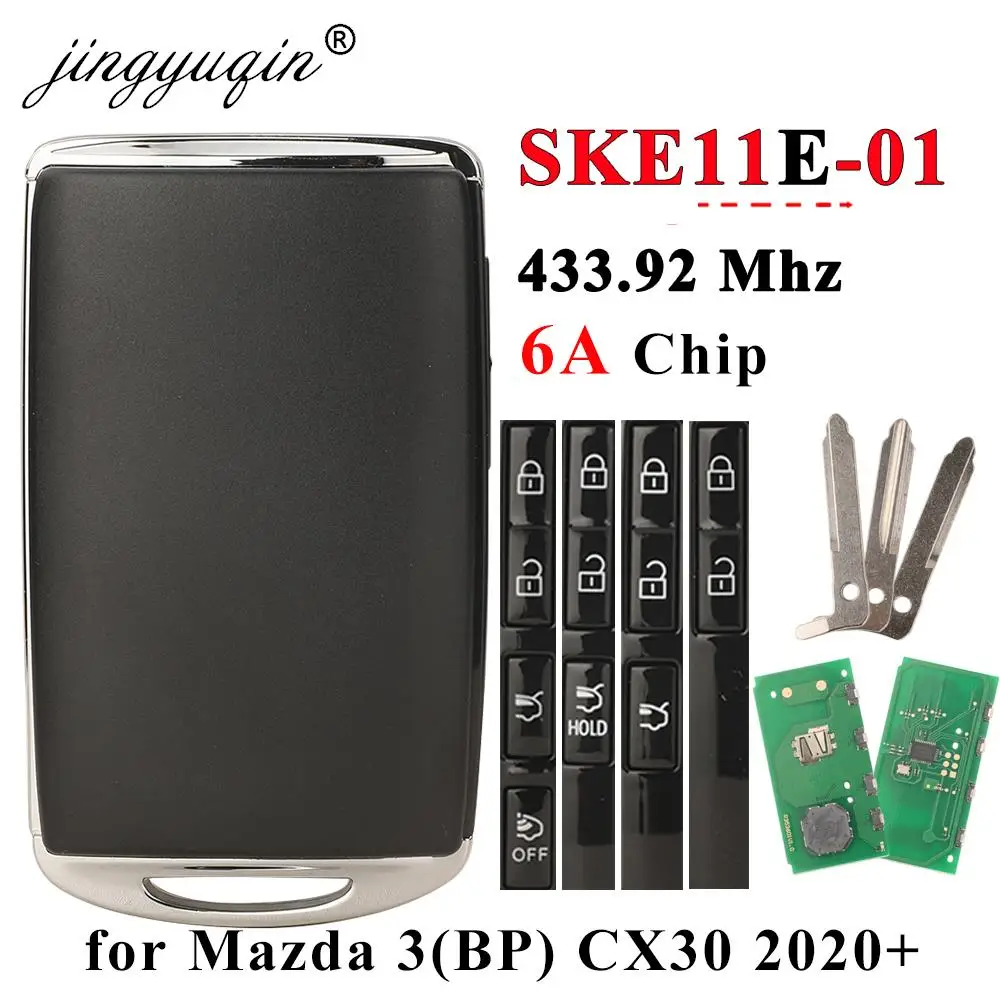 jingyuqin-SKE11E-01-433MHz-6A-Chip-Keyless-For-Mazda-3-Mazda3-M3-CX-30 ...