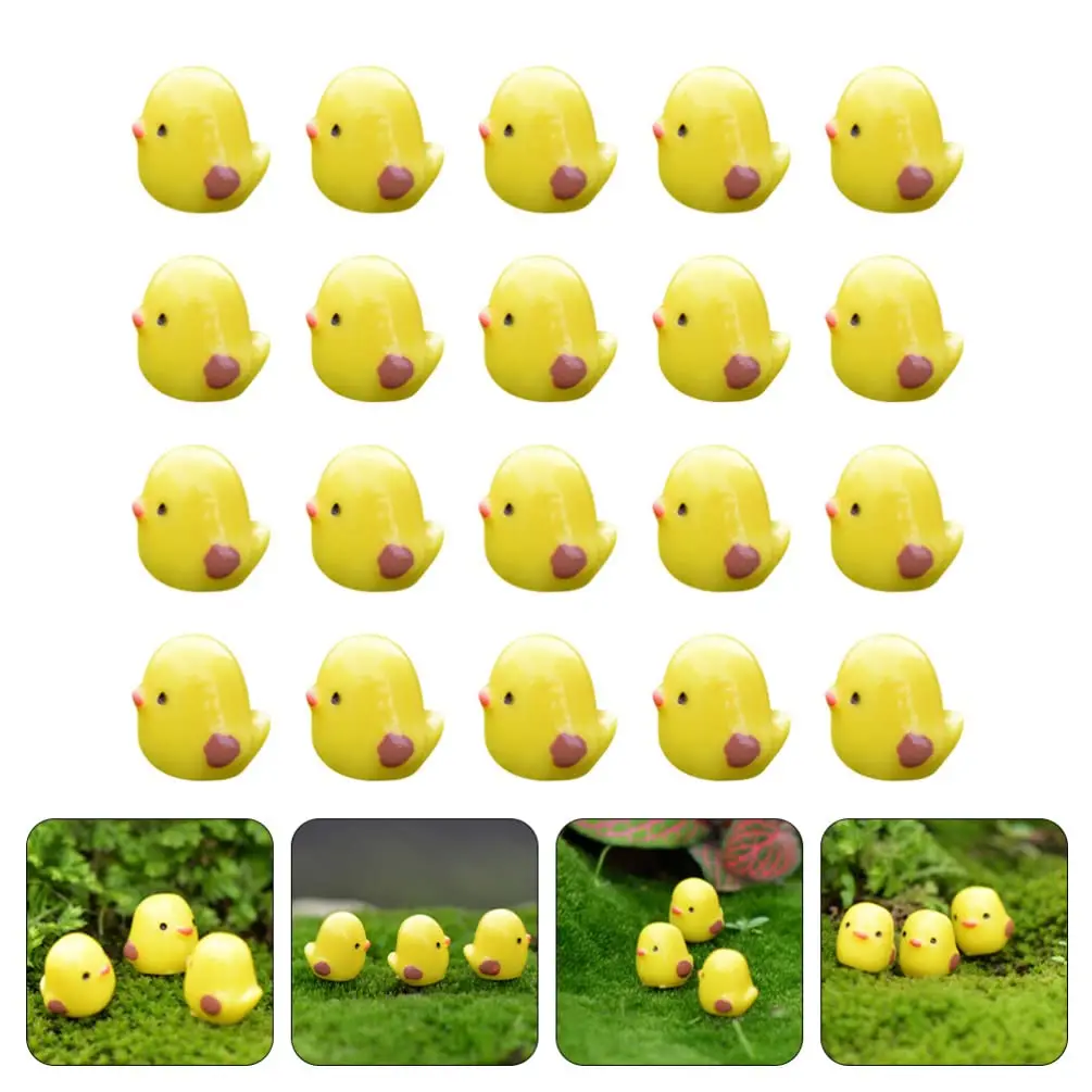 50PCS-Resin-Tiny-Chicken-Figurines-Mini-Chickens-Miniatures-Micro ...