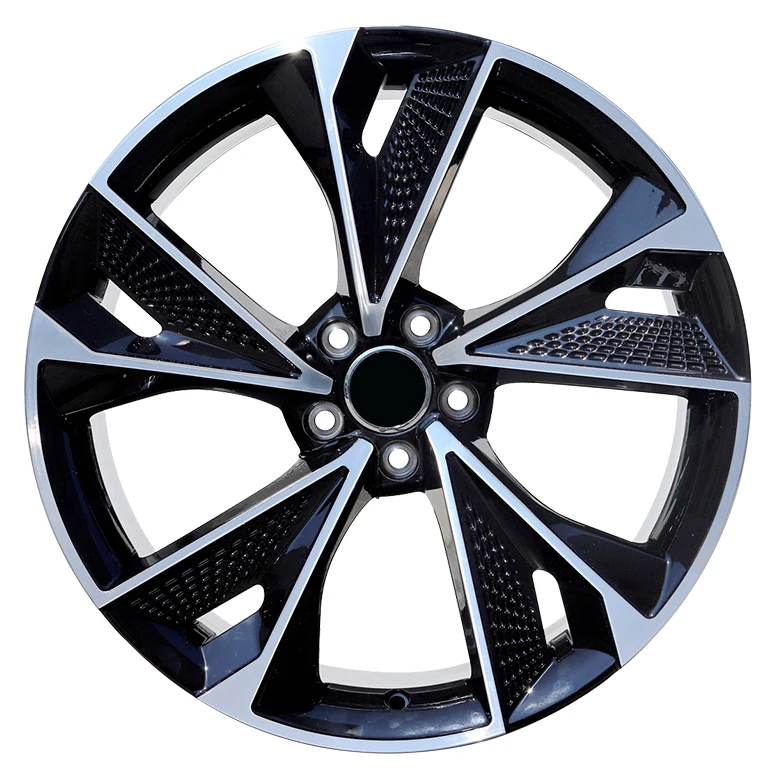 New-Black-Five-Spoke-21-Inch-Polished-Forged-Car-Wheels-Rims-5x112 ...
