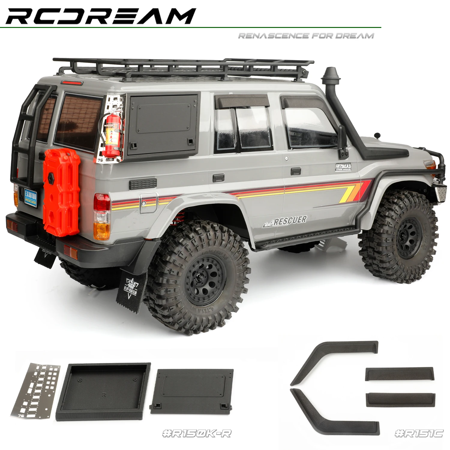RCDream 1/10 Tool Box Side Storage Expansion Box Window Weather Shield ...