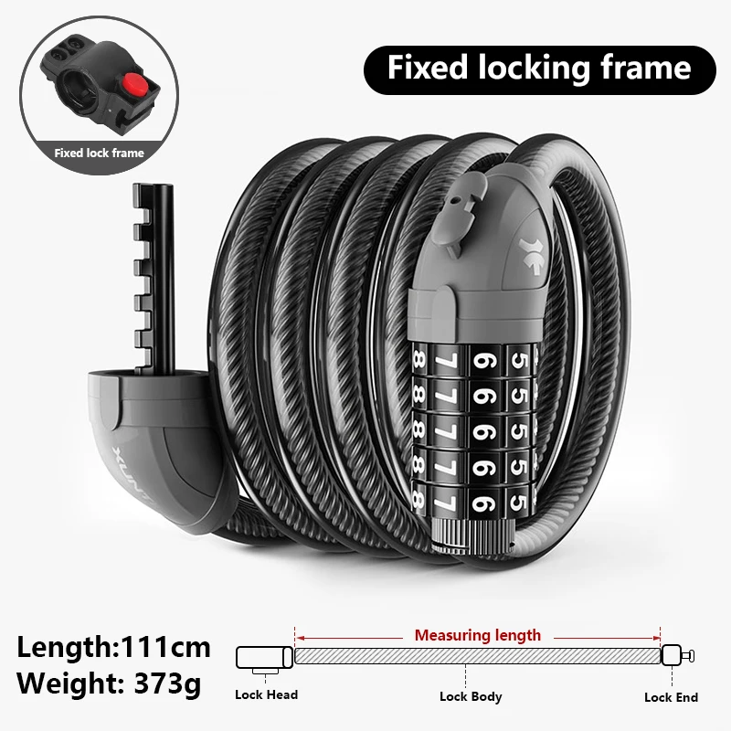 Xunting-Bicycle-5-Digit-Code-Cable-Lock-Mountain-Road-Bike-Lock-Anti ...