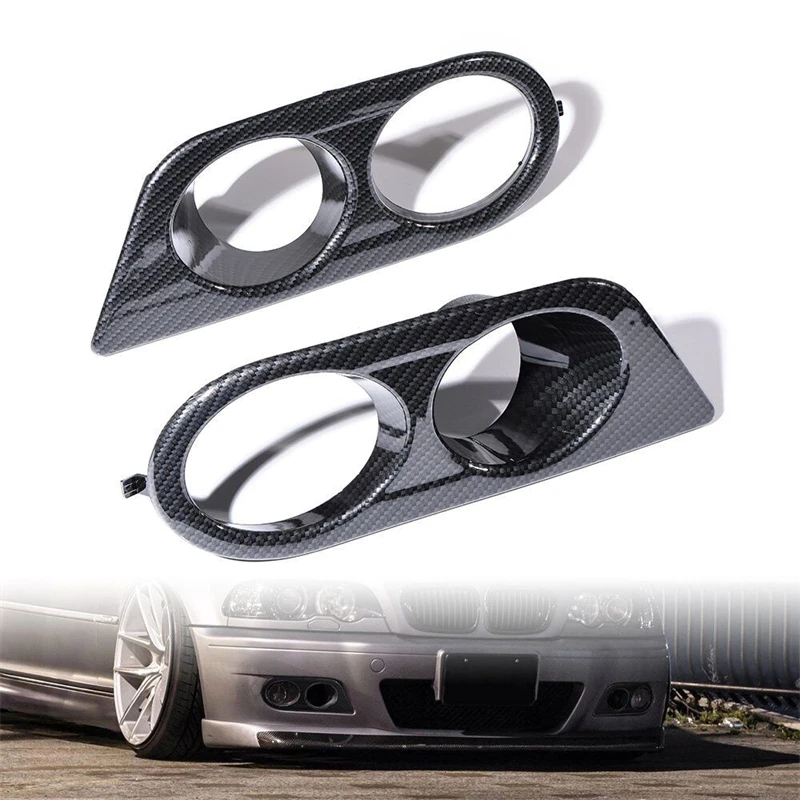 1-Pair-For-BMW-E46-M3-2001-2002-2003-2004-2005-2006-Carbon-Fiber-Fog ...
