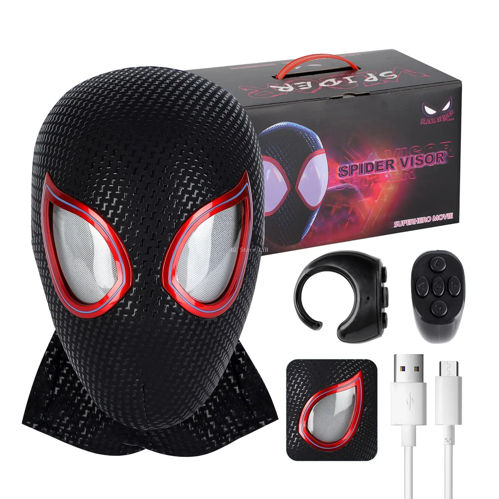 Marvel-1-1-Mascara-Miles-Spiderman-Mask-Cosplay-Moving-Eyes-Electronic ...