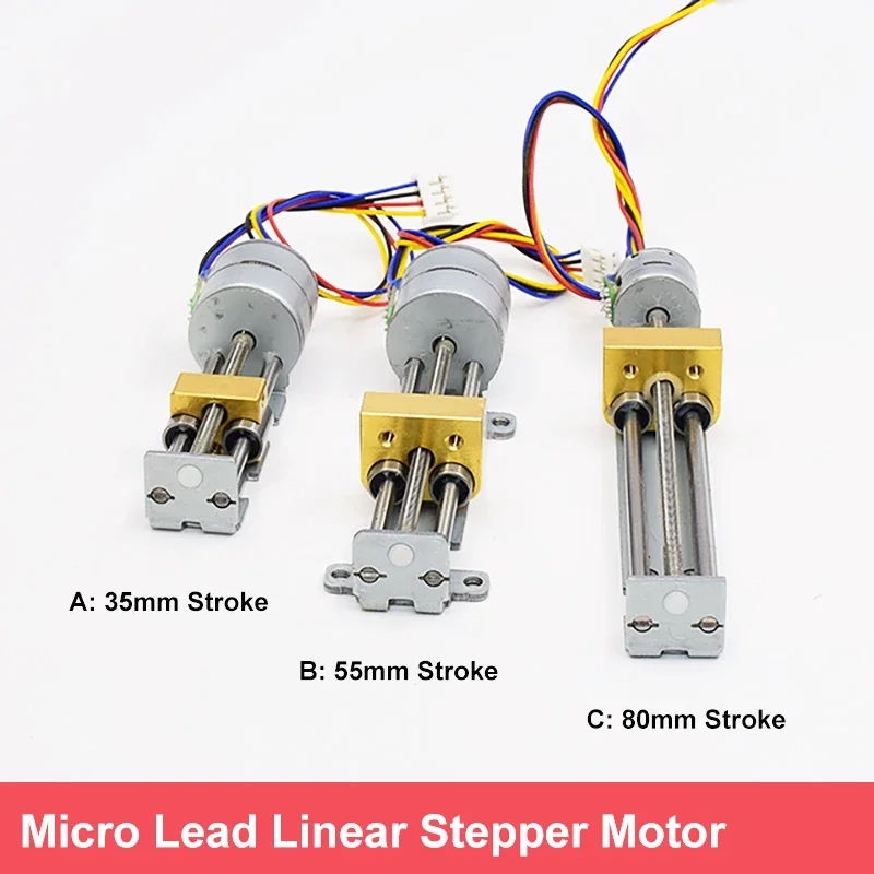 DC-5V-12V-Mini-15mm-20mm-Stepper-Stepping-Motor-35mm-55mm-80mm-Stroke ...