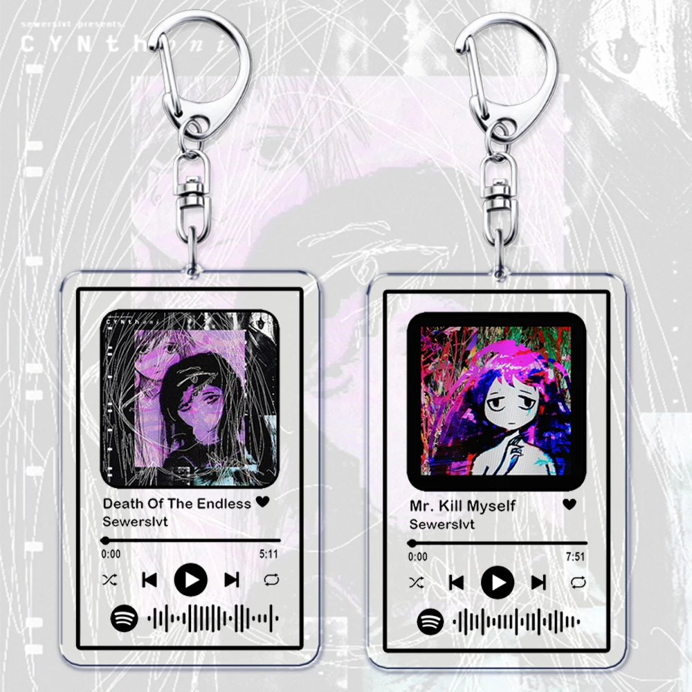 Llaveros-de-m-sica-est-tica-de-Anime-Breakcore-para-mujer-bolsa-de ...