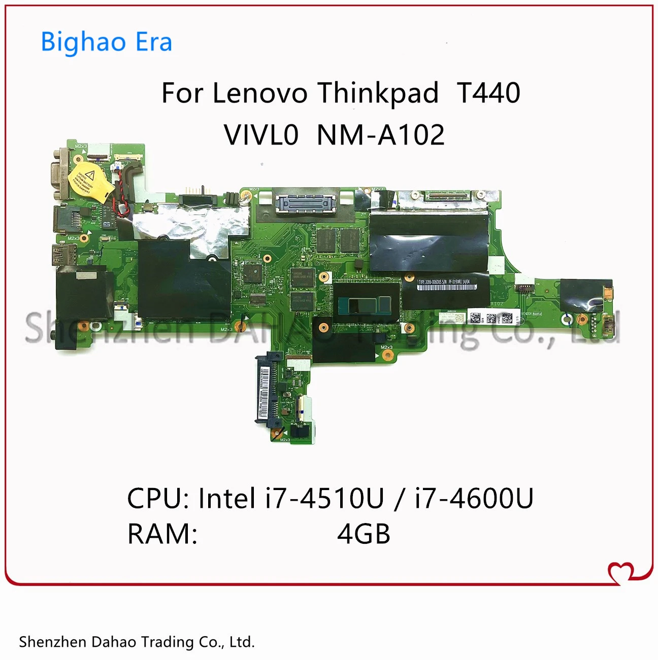 VIVL0 T440 NM A102 Para Lenovo Thinkpad Laptop Motherboard Com i7 4510U ...