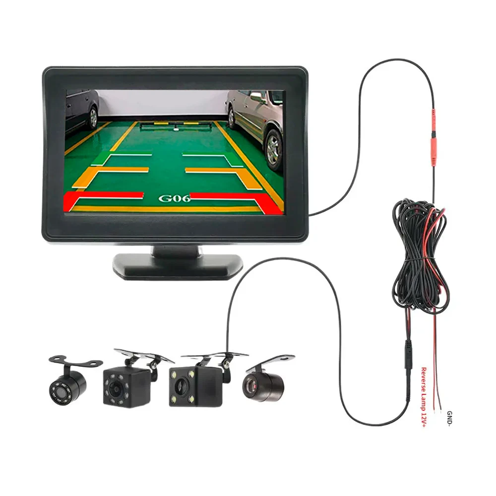 Parking-CCD-Backup-Car-Rear-View-Camera-with-Monitor-4-3-inch-TFT-LCD ...
