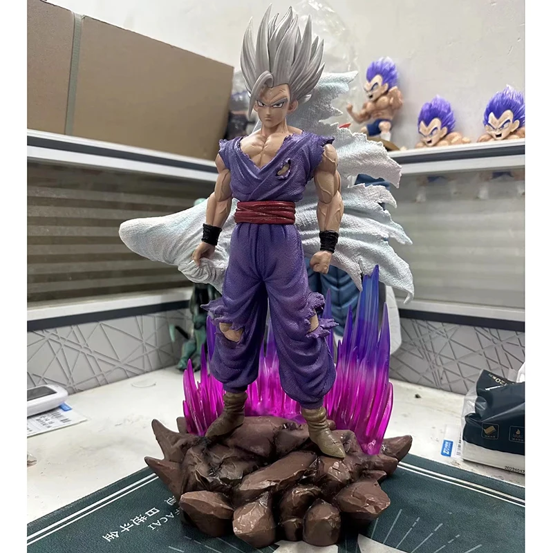 35cm Dragon Ball Figur GK Weiß Gott Berst Mantel Sohn Gohan Action ...