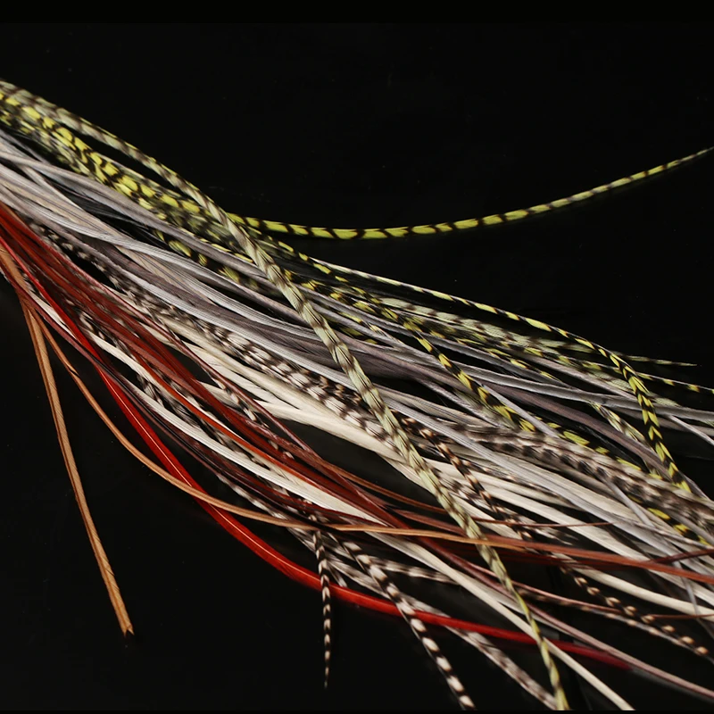 Sill-n-de-gallo-Natural-para-pesca-Material-de-atado-de-moscas-Hackle ...