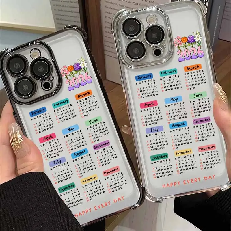 New 2026 Calendar New 2026 Calendar Plating Phone Case For Google Pixel ...