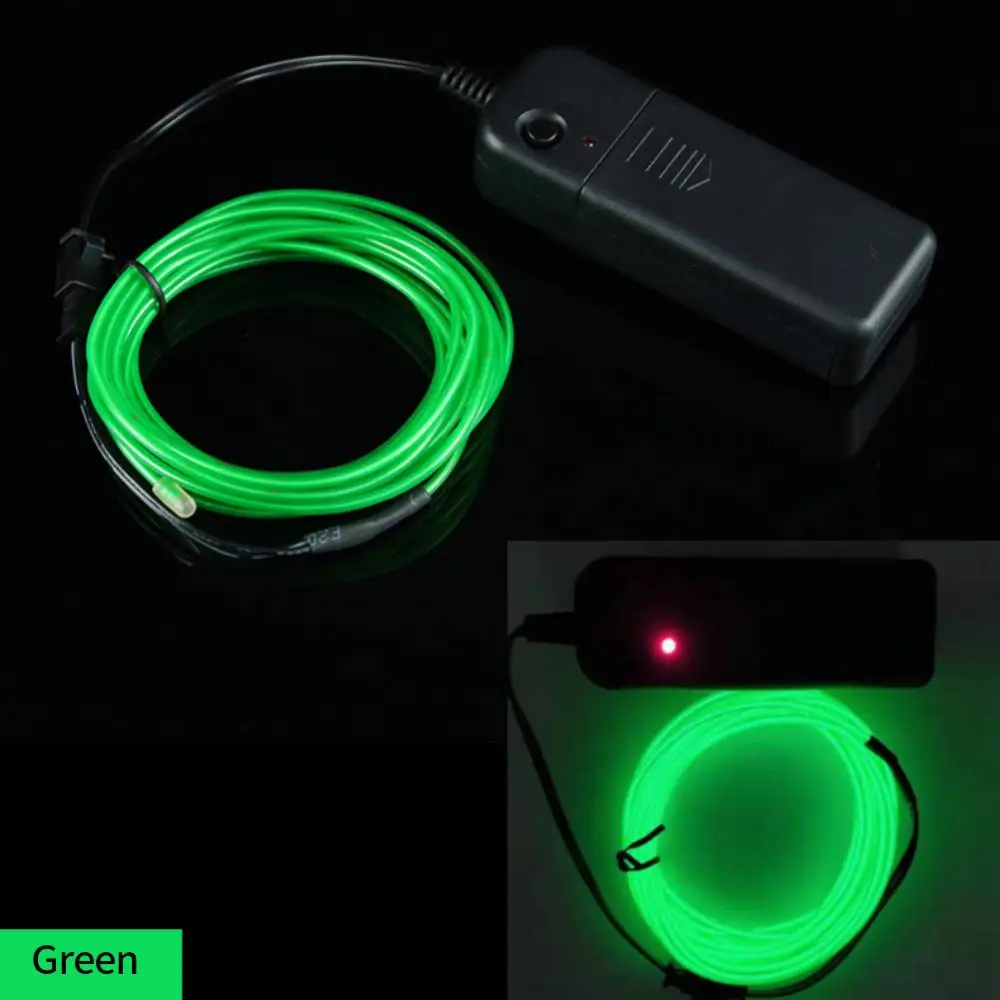 Glow-El-Wire-3v-Neon-Cable-Light-Emitting-Aa-Battery-Car-Interior ...