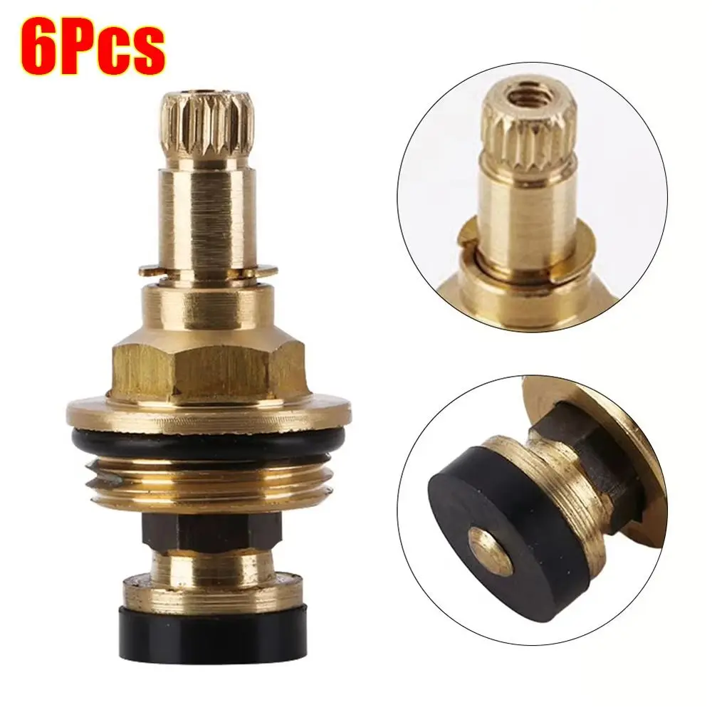 6Pcs New G1/2" Faucet Valve Core 20 Tooth Universal Faucet Cartridges ...
