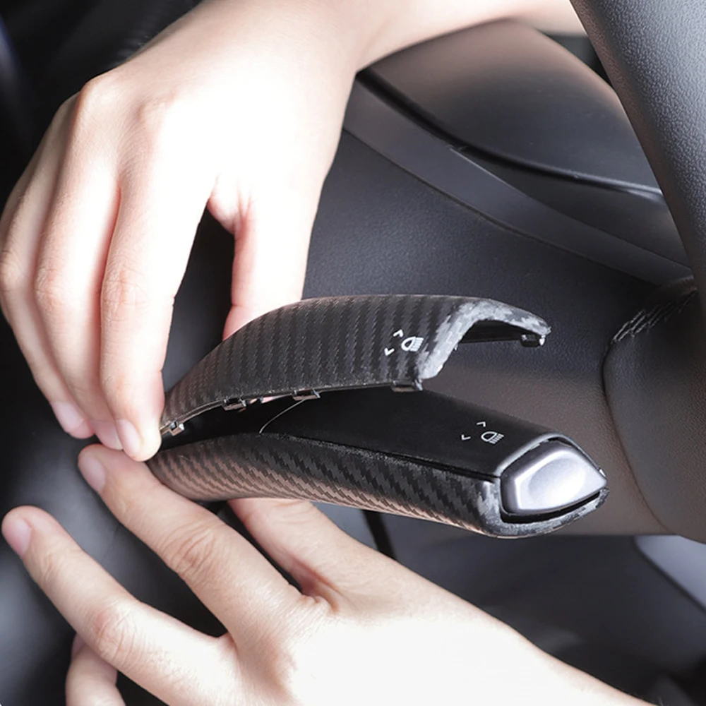 1-Pair-Car-Shifter-Trim-Covers-Carbon-Fibre-Pattern-Shifter-Covers-for ...