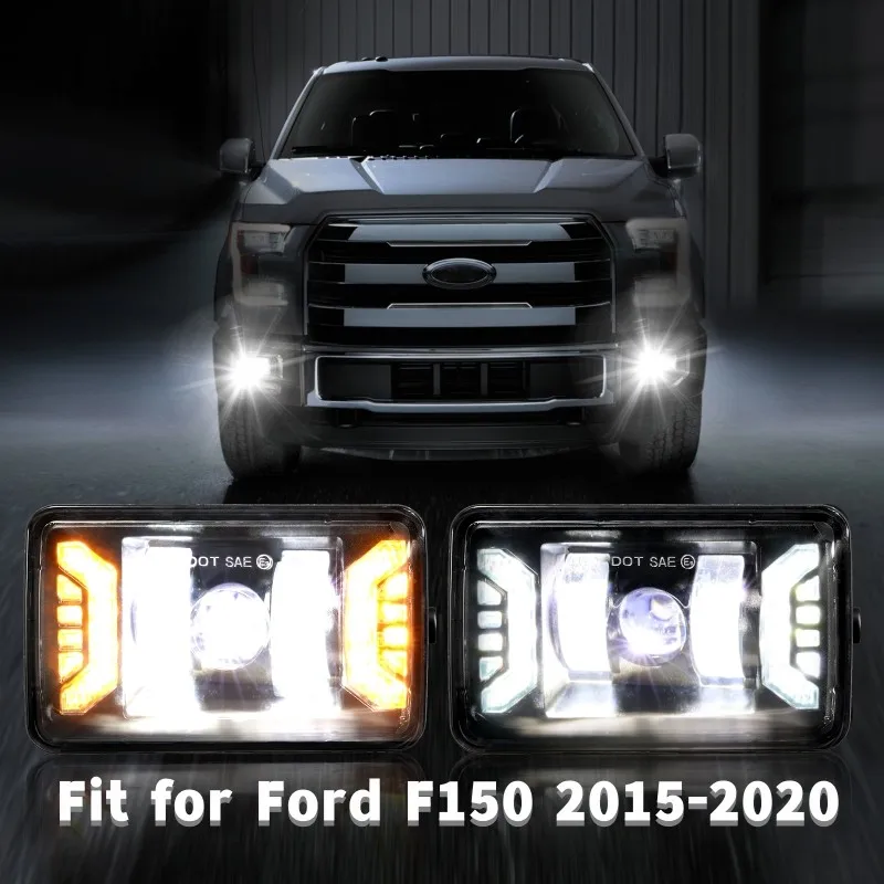 Car-LED-Fog-Lights-With-DRL-Turn-Light-With-Extension-Cord-for-Ford ...