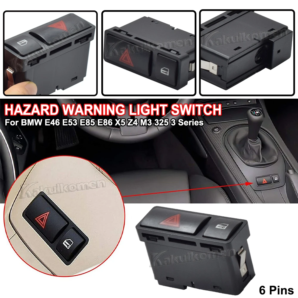 61318368920-For-BMW-E46-E53-E85-E86-X5-Z4-M3-325-3-Series-Hazard ...