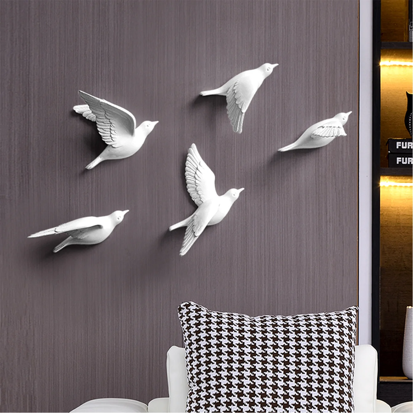 Resin-Birds-3d-Creative-Wall-Stickers-for-Living-Room-Animal-Cute-Birds ...