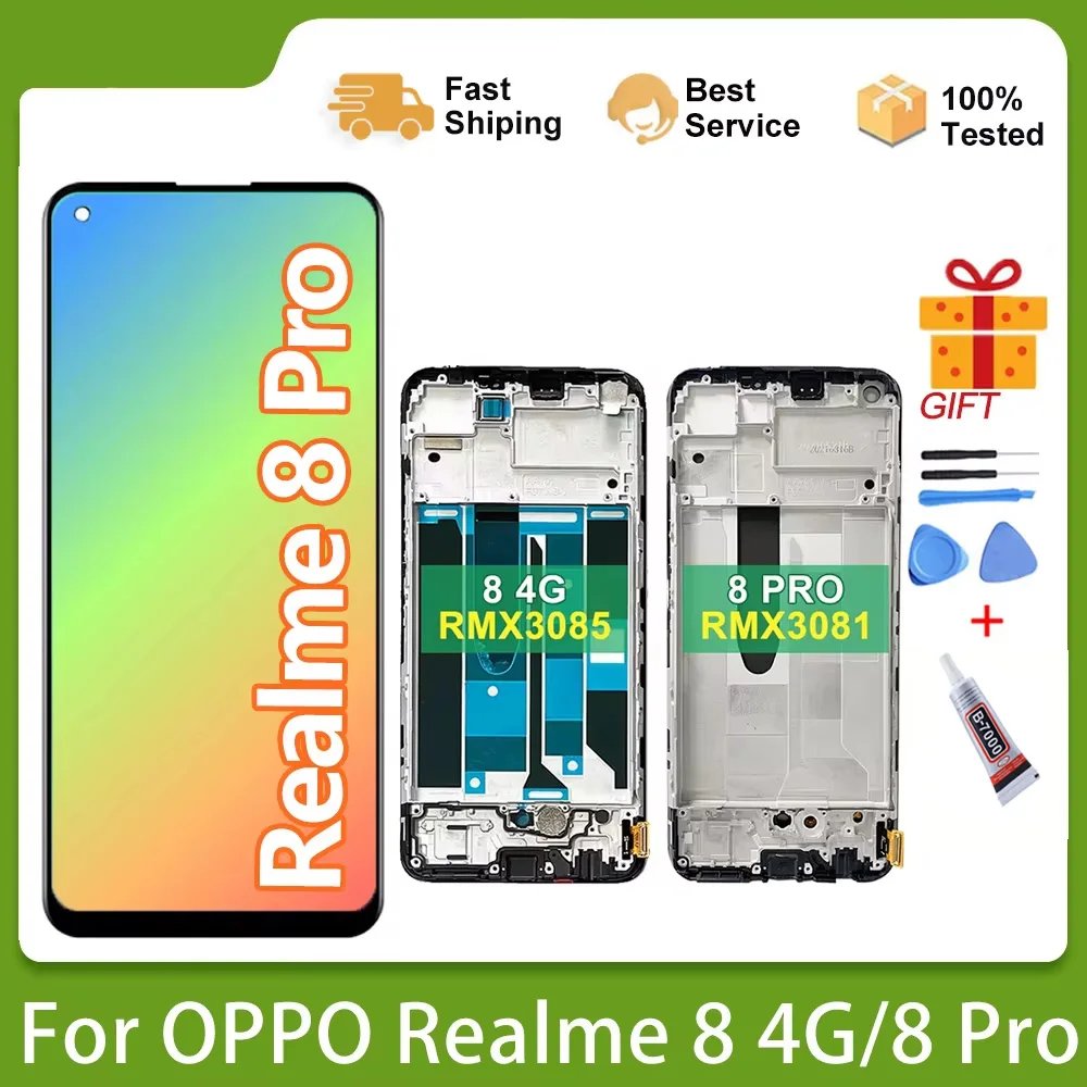 6-4-For-OPPO-Realme-8-Pro-Screen-RMX3081-LCD-Display-For-Realme-8-4G ...
