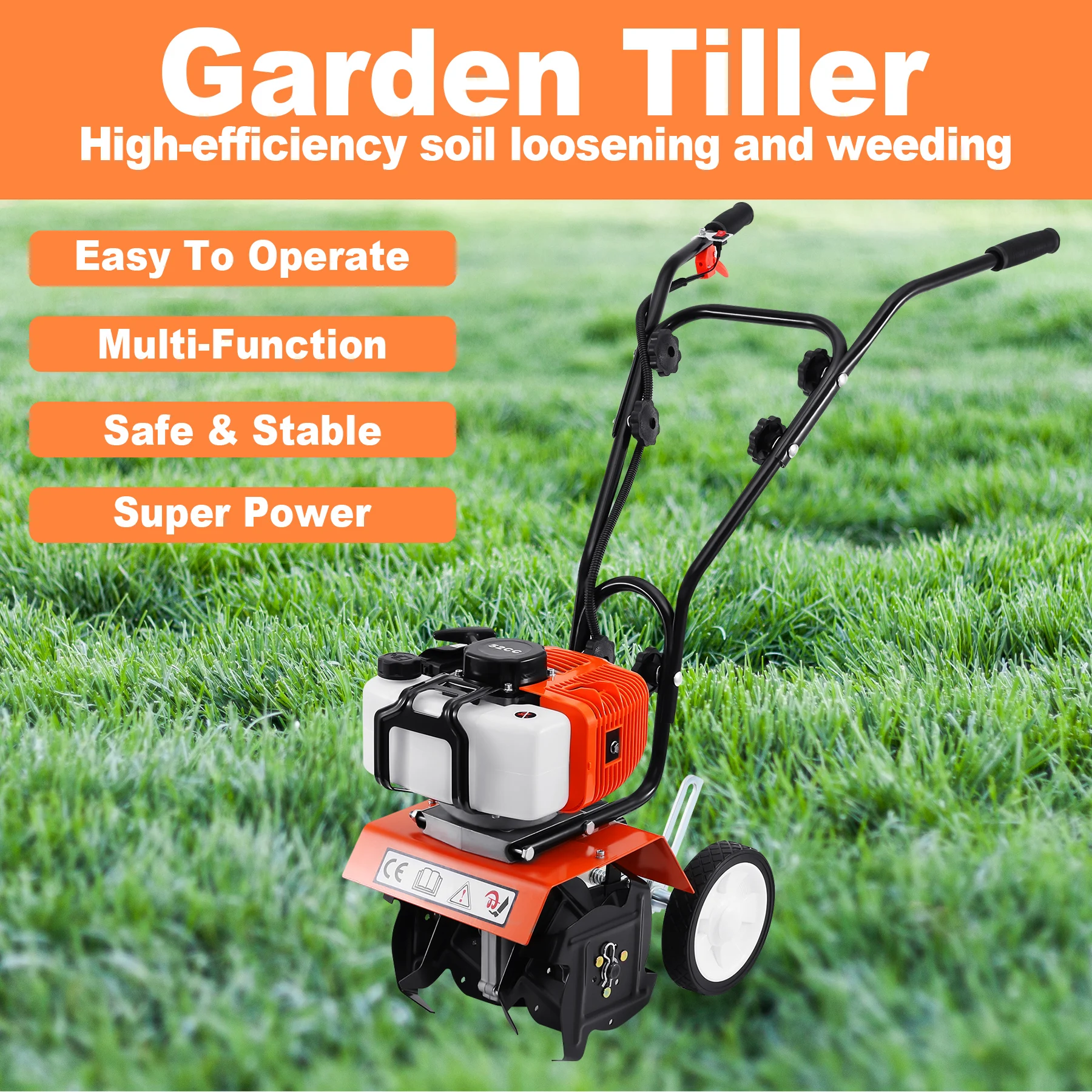 Samger-52cc-Cultivator-Garden-Gasoline-2Stroke-Petrol-Garden-Tiller ...