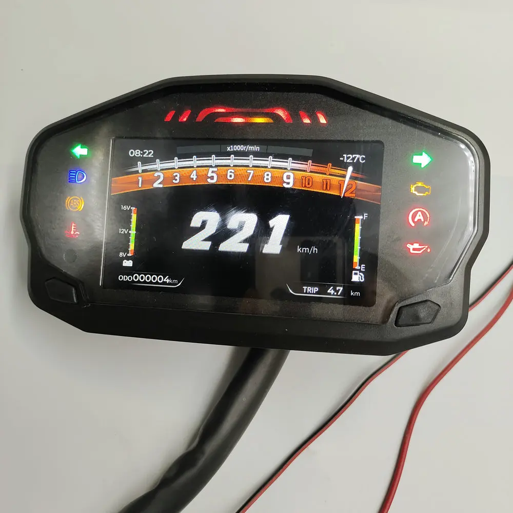 NEW TFT MOTORCYCLE INSTRUMENT UNIVERSAL FOR ANY VEHICLE CAN SET DATA ...