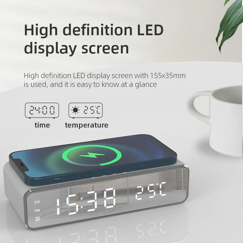 Wireless-Charger-Time-Alarm-Clock-LED-Digital-Thermometer-Earphone ...