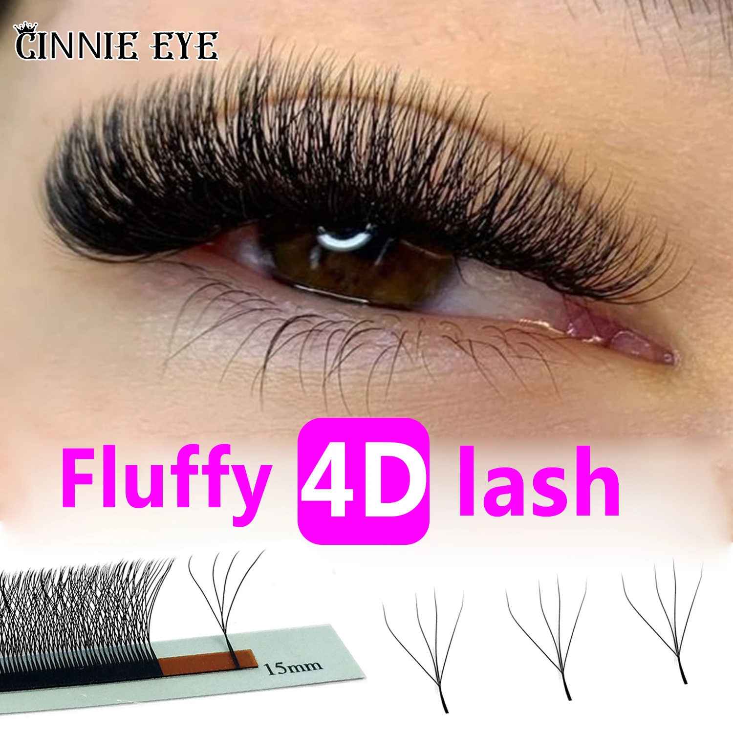New Cilios 4d W Lash Extensions Mixed 5d Wispy False Eyelash Curl C/d ...