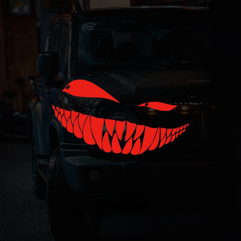 Cool-Leant-Eyes-Bad-Smile-Stickers-Car-Motorcycle-Devil-Decals-for ...