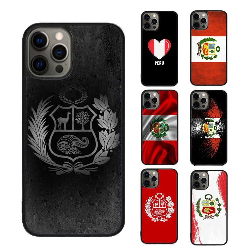 Peru-Flag-Coat-Of-Arms-Phone-Case-cover-For-iPhone-SE2020-15-14-13-Pro ...