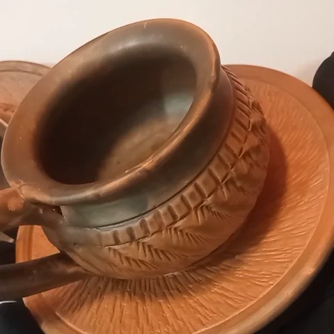 Clay Tea Cup With Pirich . Clay Tea Cup Set . Matir Cup Pirich set ...