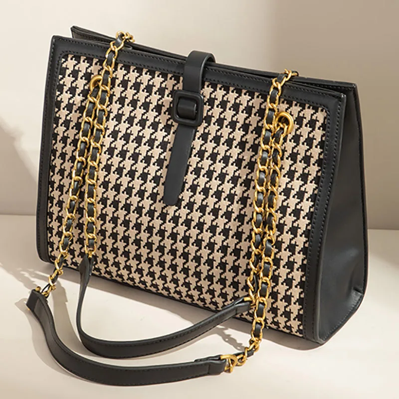 Soulright-Thousand-Bird-Checker-Bag-Women-s-New-Trendy-High-Capacity ...