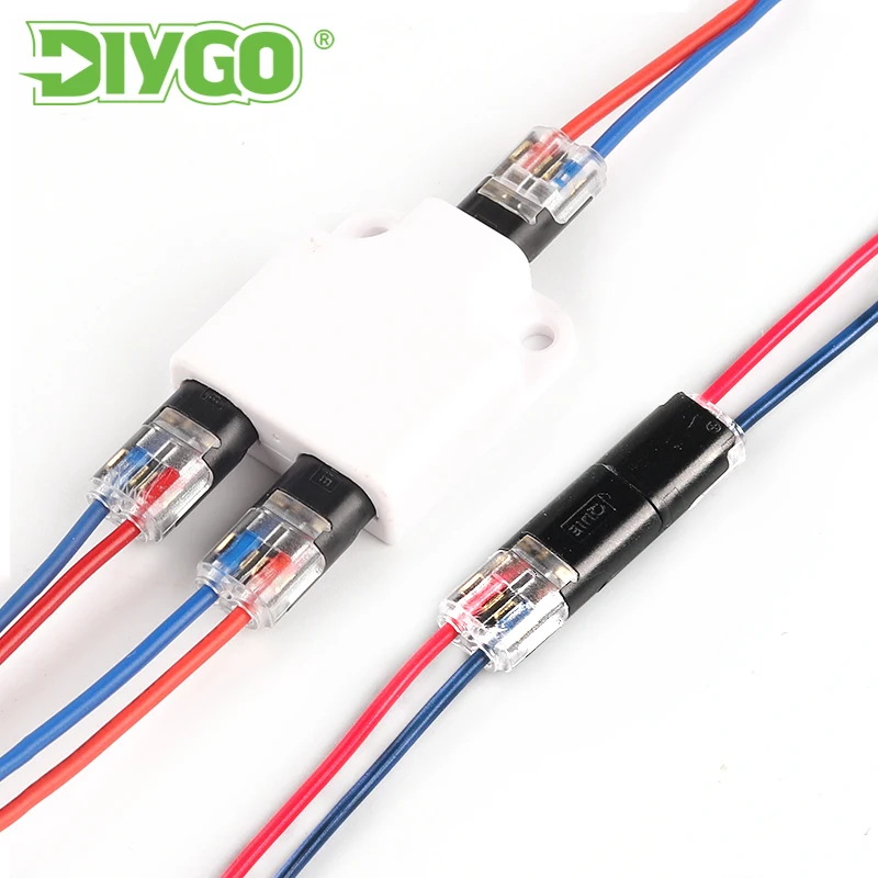 Led Strip Wire Connector With Splitter 2pin Quick Pluggable Splice ...