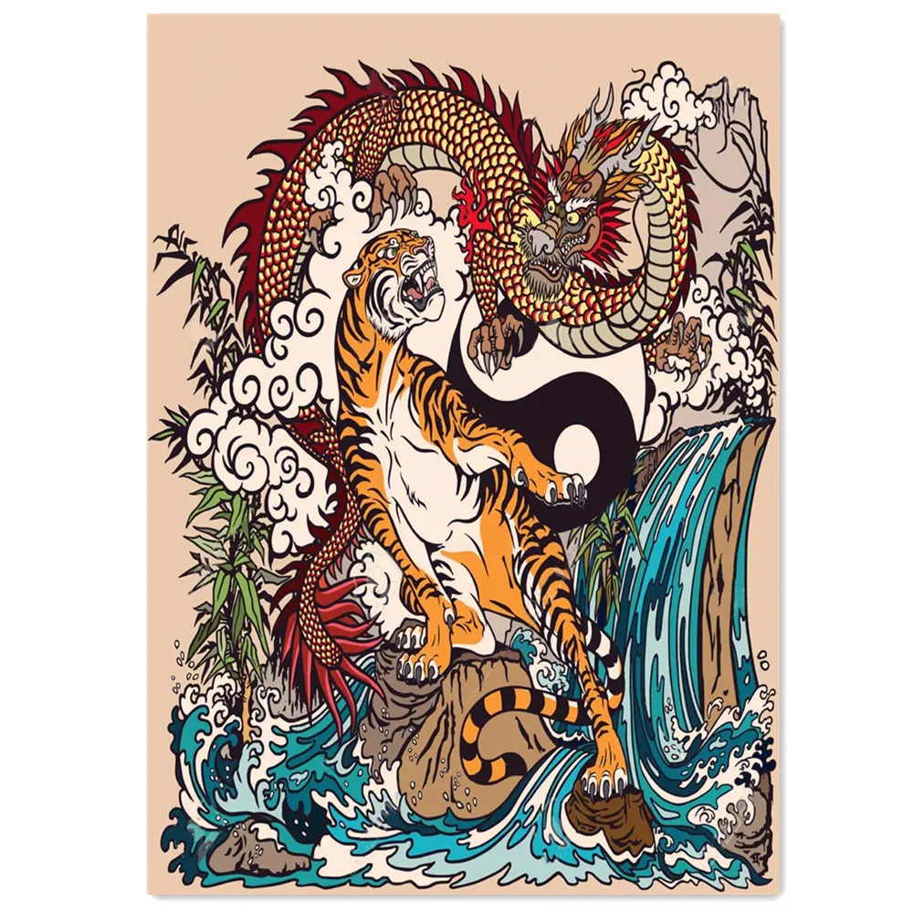 Japanese Tiger Dragon Art