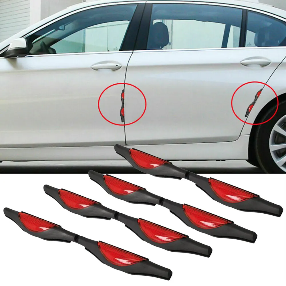 4x-Blue-Red-Universal-Car-Van-Door-Guard-Protectors-Edge-Strip ...