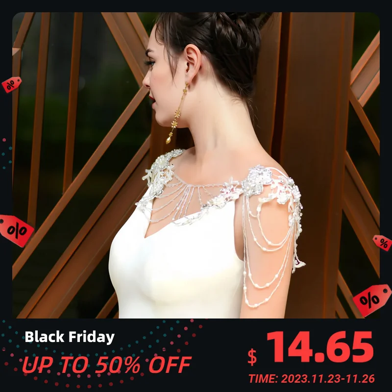 SG10-Bridal-Jewelry-Diamond-Shoulder-Chain-Crystal-Necklace-Bolero ...