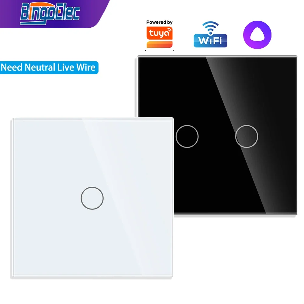 Bingoelec-WIFI-Smart-Wall-Light-Switch-1-2-3-4Gang-Touch-Sensor ...