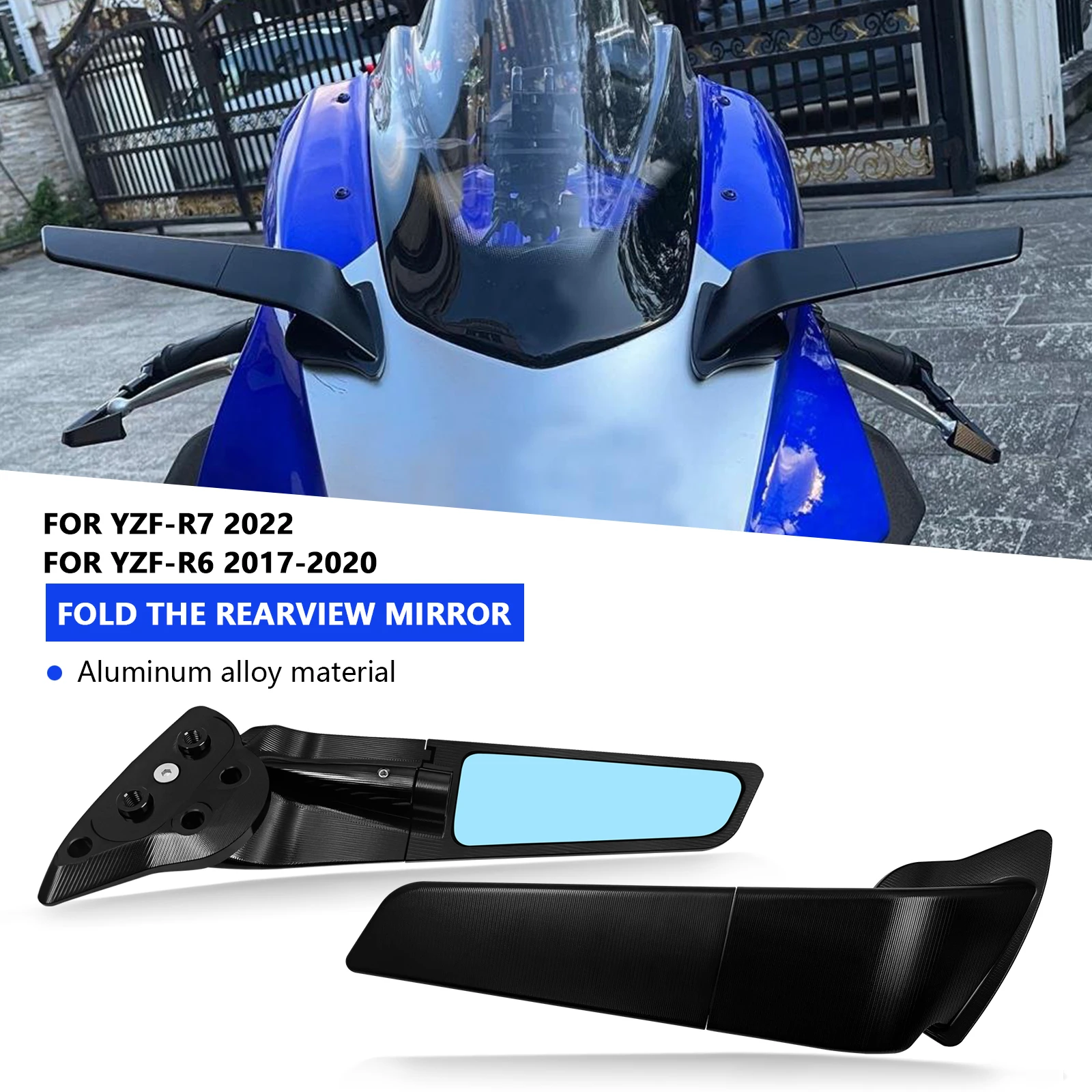 For-YZF-R7-2021-2023-Yzf-R6-2017-2020-Rearview-Mirror-Motorcycle ...