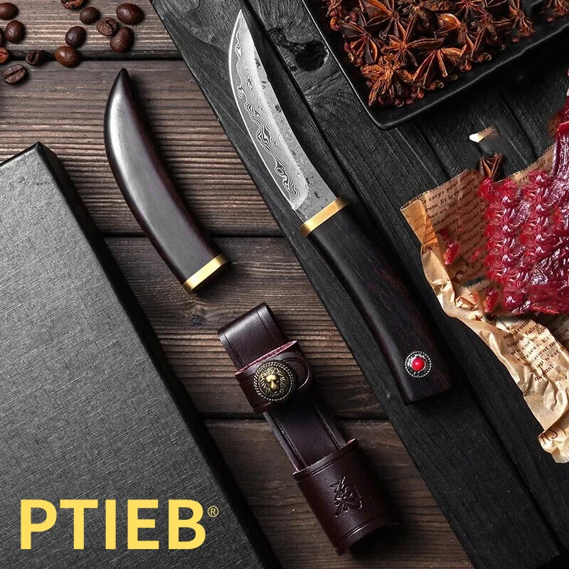 PTIEB-Sharp-and-Durable-Damascus-Steel-Boning-Knife-Outdoor-Carrying-Pocket-Knife-Handle-Meat ...