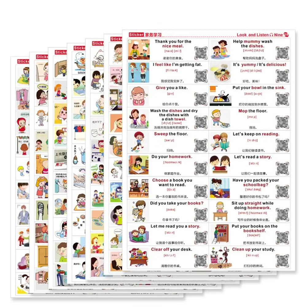 Life-Scene-Stickers-Spoken-English-Stickers-Enlightening-Labeling ...