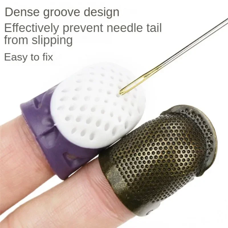 Silicone-Thimbles-Anti-stick-Finger-Cover-Household-Sewing-Finger ...