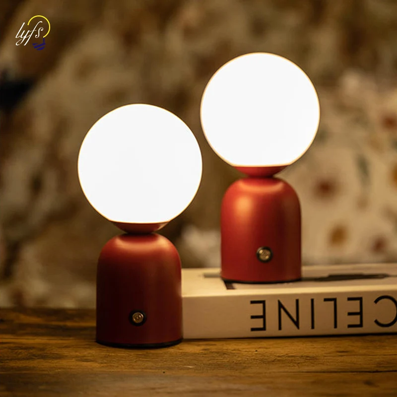 Nordic Led USB Multi-color Table Lamp Touch Rechargeable Dimming For ...
